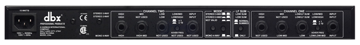 dbx 234s Stereo 2 3 Way Mono 4-Way Crossover | GigaSonic