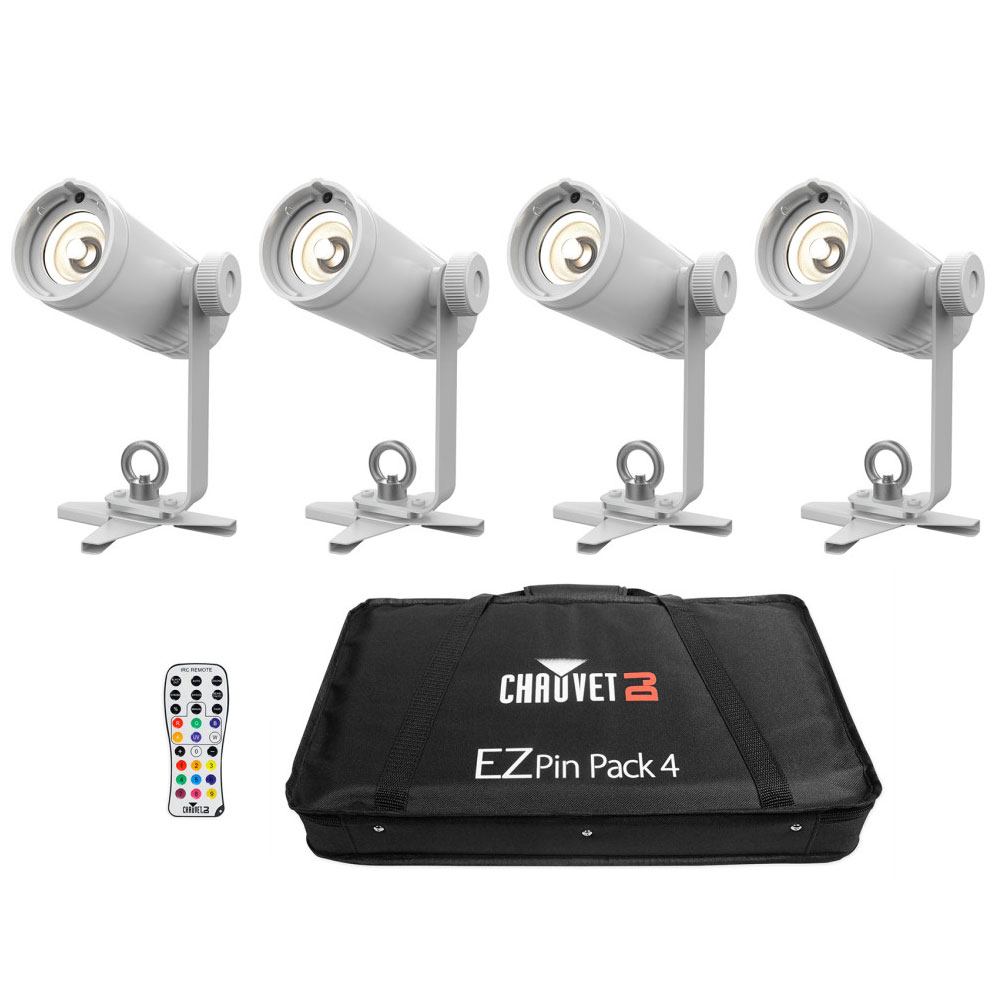 CHAUVET DJ EZPIN PACK 4, LED Pin Spots | GigaSonic