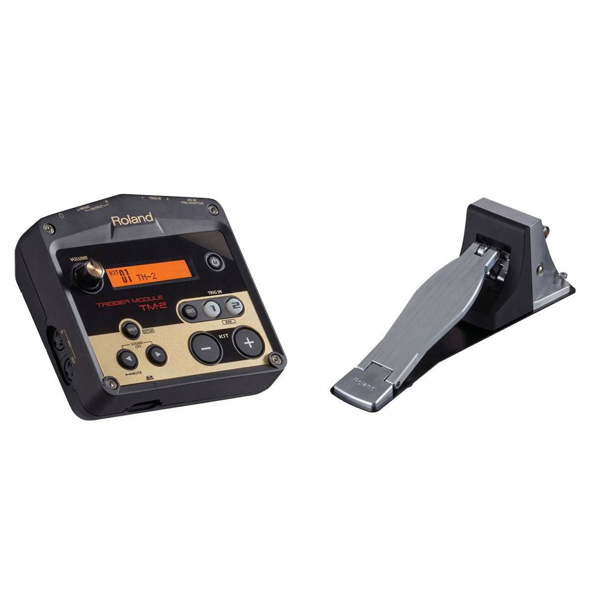 Roland TM-2 Trigger Module Roland KT-10 Kick Pedal Bundle