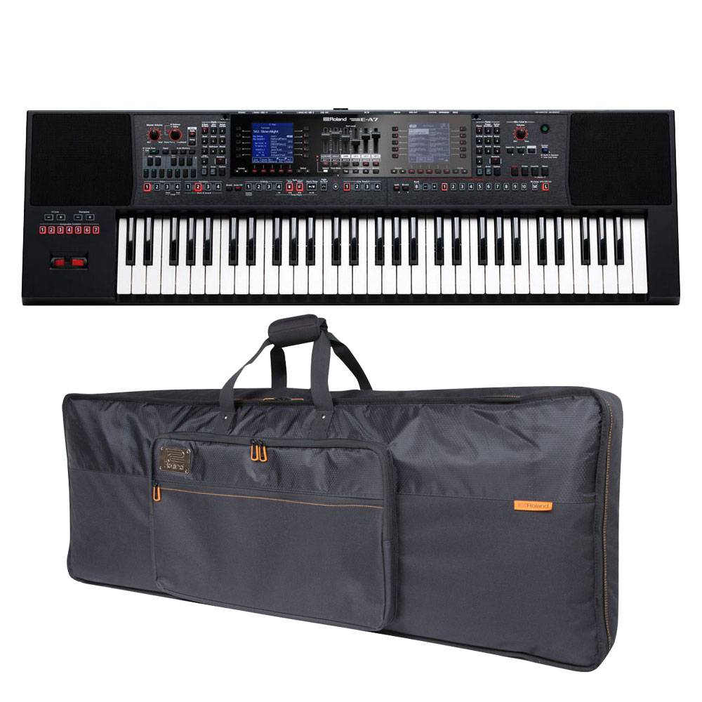 Roland E-A7 61-key Arranger Keyboard & CB-B61 Keyboard Bag Bundle ...