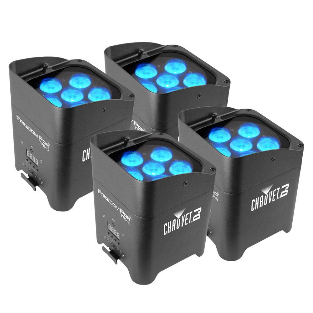 Chauvet Freedom Par Tri-6 LED PAR Lighting Fixture 4 Pack