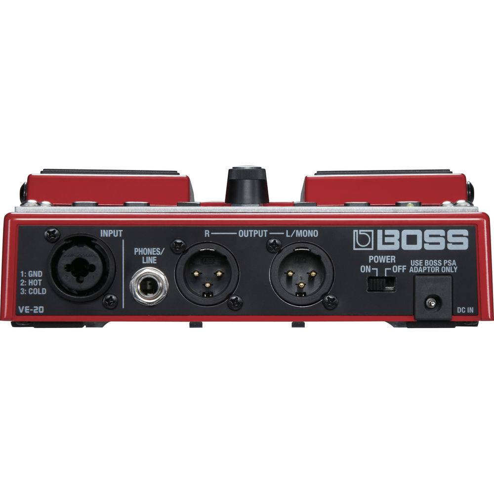 BOSS VE-20 Vocal Processor w Black Series 15 ft Mic Cable