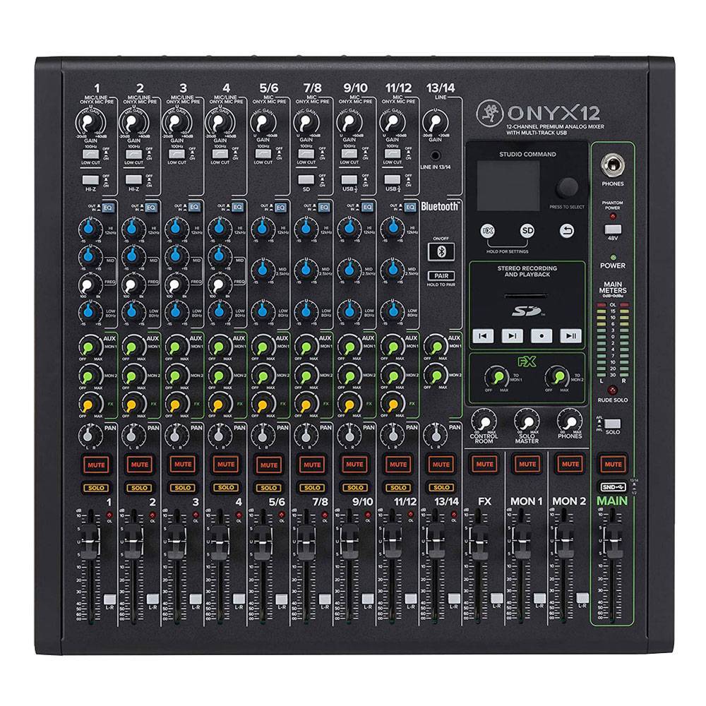 Mackie Onyx12 12-channel Analog Mixer with Multi-Track USB - GigaSonic.com